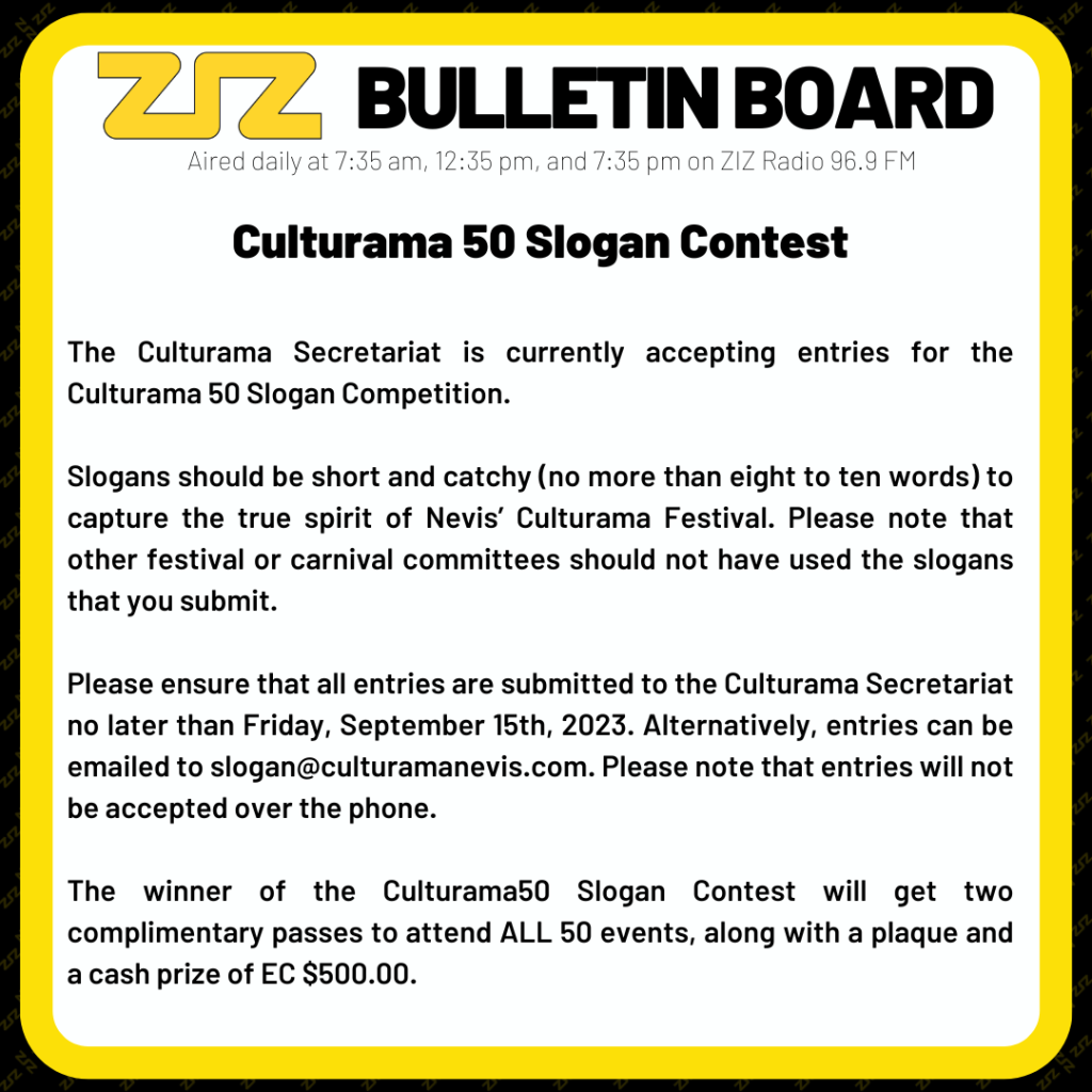 Culturama 50 Slogan Contest – ZIZ Broadcasting Corporation